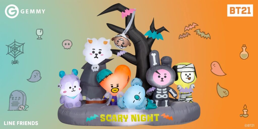 Adorable NEW BT21 Airblown® Inflatable Revealed by Gemmy for Halloween ...